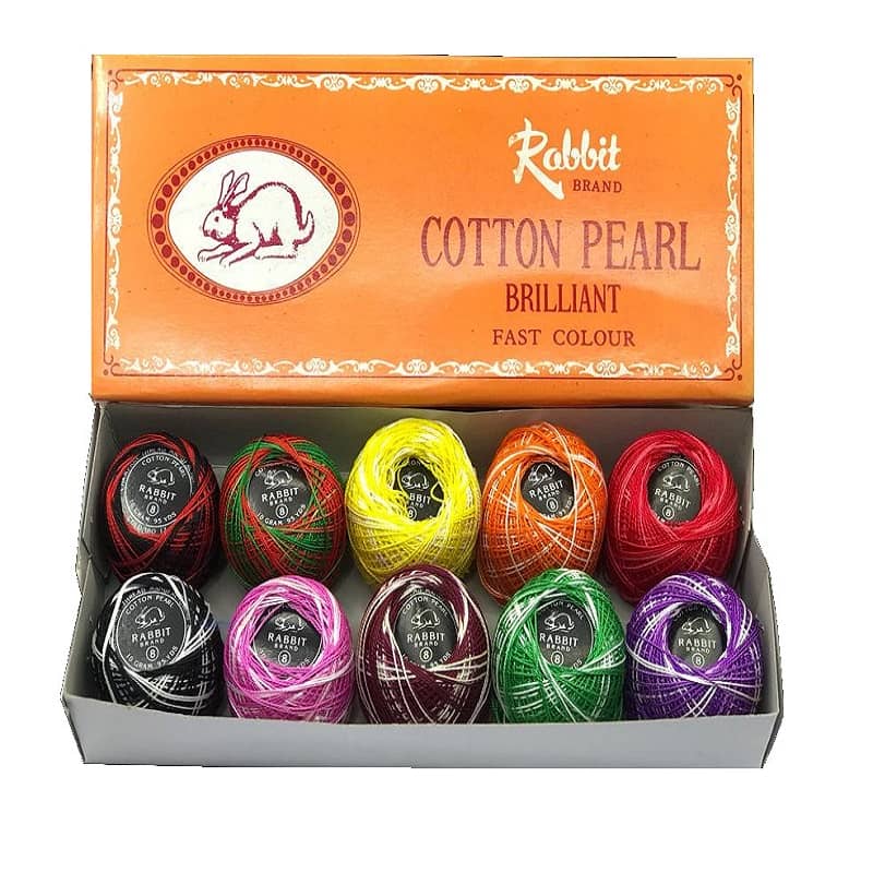 Pearl Cotton Thread Shaded 10 Pcs Box - Mahum.lk